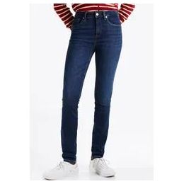 Skinny-fit-Jeans Tommy Hilfiger "HERITAGE COMO SKINNY RW", Damen, Gr. 26, L&auml;nge 32, blau (nos dunkelblau), Denim/Jeans, Obermaterial: 95% Baumwolle, 4% Elastomultiester, 1% Elasthan, unifarben, figurbetont lang, Jeans, mit Tommy Hilfiger Logo-Badge, 5-Pocket-Stil
