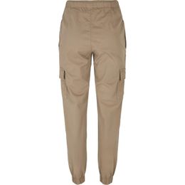 Urban Classics Damen Stoffhose "Urban Classics Damen", beige, Gr. XL, unifarben, 98% Baumwolle, 2% Elasthan, Hosen