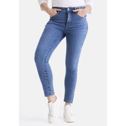 STOOKER WOMEN Damen 5-Pocket-Jeans "Rio Fexxi Move Denim Skinny Fit Jeans", blau, Gr. 36, Denim/Jeans, 82% Baumwolle, 17% Polyester, 1% Elasthan,