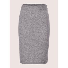Madeleine Mode MADELEINE Damen Sommerrock "Strickrock Eleganter Rock mit Kaschmir", silber, Modern, Gr. 44, Obermaterial: 88% Wolle mw. 10% Kaschmir WS. 1%