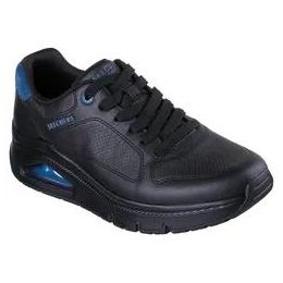 Sneaker Skechers "UNO ICON", Herren, Gr. 45, schwarz, Leder, unifarben, Schuhe Sneaker, Keilsneaker, Sneaker mit Luftkissen