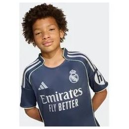 Fu&szlig;balltrikot Adidas PERFORMANCE "REAL MADRID 25/26 KIDS AUSW&Auml;RTSTRIKOT", Jungen, Gr. 176, blau (legend ink), Obermaterial: 100% Polyester, Trikots Fu&szlig;balltrikot, Real Madrid