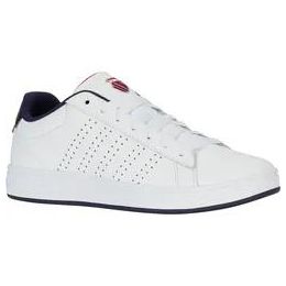 Sneaker K-Swiss "COURT BASE II", Herren, Gr. 43, wei&szlig; (wei&szlig;, navy, rot), Leder, Schuhe Sneaker