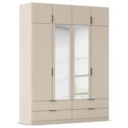 Kleiderschrank Rauch "Dreht&uuml;renschrank Schrank Garderobe Ankleide Schlafzimmer LAGOA", beige (champagner), B:181cm H:235cm T:54cm, Holzwerkstoff, Schr&auml;nke, Kleiderschrank, ger&auml;umige Schubladen, 3 Breiten, optional mit Aufsatz MADE IN GERMANY