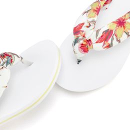 Lascana Damen Badezehentrenner "Sandale, Badeschuh, Pantolette, Badelatsche, Flip Flop, Sommerschuh", Gr. 42, wei&szlig;, Obermaterial: 100%