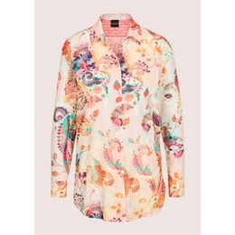 Madeleine Mode MADELEINE Damen Hemdbluse "Hemdbluse Baumwollbluse mit Paisley-Muster", wei&szlig;, Modern, Gr. 40, Obermaterial: 100% Baumwolle CO., Blusen, Hemd mit