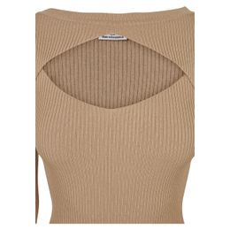 Urban Classics Damen Shirtkleid "Urban Classics Damen Ladies Cut Out Dress"unionbeige, Gr. M, unifarben, 35% Viskose, 35% Polyacryl, 30% Polyamid,