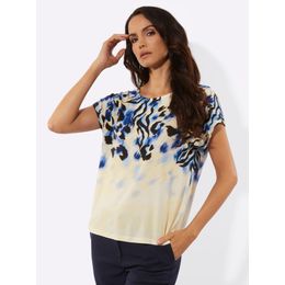 CR&Eacute;ATION L CREATION L Damen Print-Shirt "Lyocell-Shirt", bunt, Gr. 42, gemustert, mehrfarbig, 95% Lyocell, 5% Elasthan, Shirts
