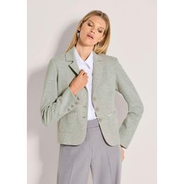 Madeleine Mode MADELEINE Damen Jackenblazer "Jerseyblazer Kurzblazer mit Wabenmuster", grau, Modern, Gr. 44, Obermaterial: 65% Polyester PES. 30% Viskose CV. 5%
