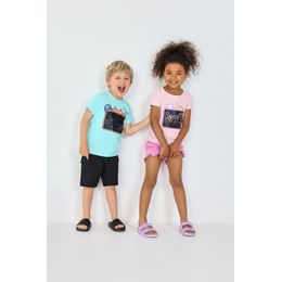 Cargobermudas Blue Seven, Jungen, Gr. 110, N-Gr, schwarz, Jersey, Obermaterial: 100% Baumwolle, unifarben, Basic knieumspielend, Hosen