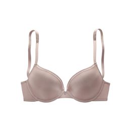 s.Oliver Damen Push-up-BH "Schalen-BH, B&uuml;gel-BH, T-Shirt-BH, Elina", Gr. 80, beige, Microtouch, Obermaterial: 60% Polyamid, 35% Polyester, 5%