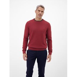 Lerros Herren Strickpullover "Herren Strickpullover in Twist-Struktur"maple rot, Gr. XXL, 100% Baumwolle, Pullover, Rundhalsausschnitt, weicher