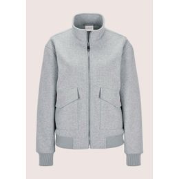 Madeleine Mode MADELEINE Damen Kurzjacke "Blousonjacke Eleganter Damenblouson mit Melange-Optik", grau, Modern, Gr. 46, Obermaterial: 100% Polyester PES., Jacken,