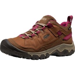 Keen Damen Wanderschuh "TARGHEE IV WP", Gr. 37bison, beaujolais, Leder, Synthetik, Schuhe, Outdoorschuh aus Premium Leder,wasserdicht und atmungsaktiv