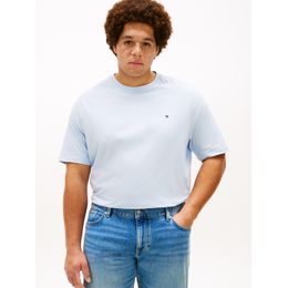 Tommy Hilfiger Big & Tall Damen T-Shirt "BT-ESS SEASONAL REGULAR SOLID"breezy blau, Gr. 5XL, TOMMY HILFIGER BIG & TALL, Single Jersey, Obermaterial: 100% Baumwolle, Shirts,