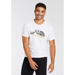 The North Face Herren T-Shirt "M SS MOUNTAIN LINE TEE", wei&szlig;, Gr. M, bedruckt, Jersey, Obermaterial: 100% Baumwolle, Shirts, sportlicher Stil, mit