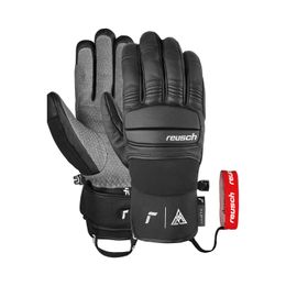 Reusch Damen Skihandschuhe "Marco Schwarz", schwarz-wei&szlig;, Gr. 9, mehrfarbig, 60% Polyester, 40% Ziegenleder, Handschuhe, mit winddichter und