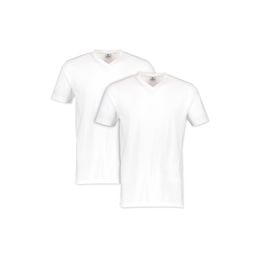 Lerros Herren T-Shirt "Doppelpack T-Shirt, V-Neck in Premium Baumwollqualit&auml;t", wei&szlig;, Gr. M, 100% Baumwolle, Shirts