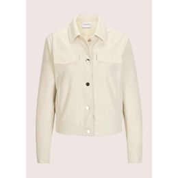 Madeleine Mode MADELEINE Damen Strickfleecejacke "Cordjacke Kurzjacke mit Umlegekragen", wei&szlig;, Modern, Gr. 44, Obermaterial: 100% Polyester PES., Jacken, Cord-Optik