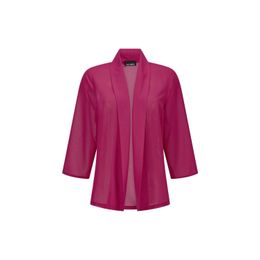 GOLDNER Damen Jackenblazer "Kurzgr&ouml;&szlig;e Blaue leichte Jacke mit Schalkragen, Halbarm", pink, Gr. 23, Obermaterial: 100% Polyester PES., Blazer, Perfekt