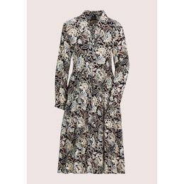 Madeleine Mode MADELEINE Damen Sommerkleid "Kleid Druck-Damenkleid mit Knopfleiste", beige, Modern, Gr. 40, Obermaterial: 100% Viskose CV., Kleider, Seitliche