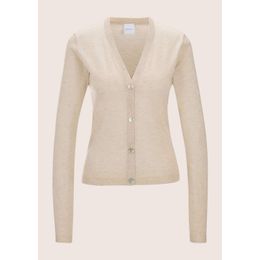 Madeleine Mode MADELEINE Damen Strickjacke "Strickjacke Elegante Jacke mit Glanzeffekten", grau, Modern, Gr. 36, Obermaterial: 42% Polyester PES. 28% Wolle mw. 19%