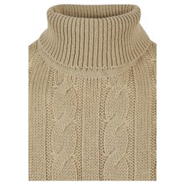 Urban Classics Herren Rundhalspullover "Urban Classics Herren Boxy Roll Neck Sweater", beige, Gr. XL, unifarben, 100% Polyacryl, Pullover