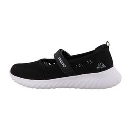 Kappa Damen Sneaker Ballerinas "Fania", Gr. 37, schwarz-wei&szlig;, Synthetik, Schuhe, Sommerschuhe, Freizeitschuh, Halbschuh, Slipper
