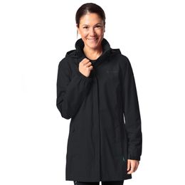 Vaude Damen Regenjacke "WOMEN'S ESCAPE PARKA", schwarz, Gr. 46, Obermaterial: 100% Polyester, Jacken, l&auml;ngerer Schnitt, mit verstellbarer, im Kragen