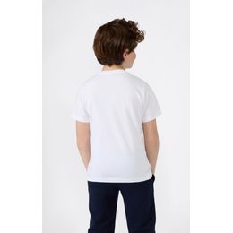 Champion Jungen T-Shirt "ICONS CONTRAST Crewneck T-Shirt", wei&szlig;, Gr. L, Obermaterial: 100% Baumwolle, Shirts, mit Rundhalsausschnitt, Kurzarm, aus