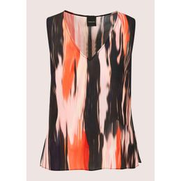 Madeleine Mode MADELEINE Damen Blusentop "Blusentop Viskosebluse in Streifenoptik"rot, multicolor, Modern, Gr. 44, Obermaterial: 100% Viskose CV., Blusen, Blusentop