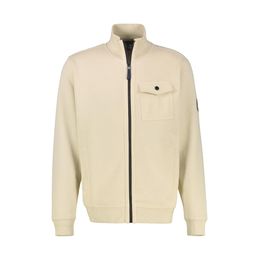 Lerros Herren Sweatjacke "Sweatjacke in &Uuml;bergr&ouml;&szlig;en, modisch-sportiv"foam wei&szlig;, Gr. 6XL, 70% Baumwolle, 30% Polyester, Sweatjacken