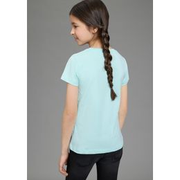 Kidsworld M&auml;dchen T-Shirt "mit Wendepailletten"t&uuml;rkis, Gr. 152, bedruckt, Single Jersey, Obermaterial: 100% Baumwolle, Shirts, Kurzarm,