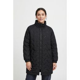 Freequent Damen Steppjacke "FQCROWN", schwarz, Gr. M, gemustert, unifarben, Steppware, Obermaterial: 100% Polyester, Jacken, mit Muster