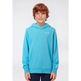 Kapuzensweatshirt Champion "ICONS CONTRAST Terry Hoodie", Jungen, Gr. M (140/146), mlkb, Obermaterial: 73% Baumwolle, 27% Polyester, Sweatshirts, f&uuml;r Kinder, sportlicher Stil, mit Kapuze