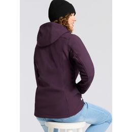 Killtec Damen Softshelljacke "KOW 8 WMN SFTSHLL JCKT", lila, Gr. 48, Obermaterial: 92% Polyester, 8% Elasthan, Jacken, mit verstellbarer und