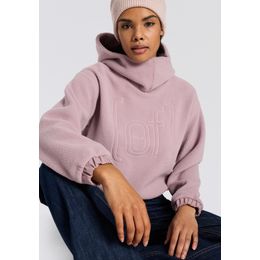 CMP Damen Kapuzenpullover, rosa, Gr. S, Obermaterial: 100% Polyester, Pullover, mit verstellbarer Kapuze, f&uuml;r Sportmode und Outdoormode, aus Polyester