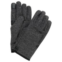 Vaude Multisporthandschuhe "RHONEN GLOVES V", schwarz, Gr. 7, Baumwollmischung, Handschuhe, f&uuml;r Wandern, aus Polyester, Wolle und Polyamid, angenehme