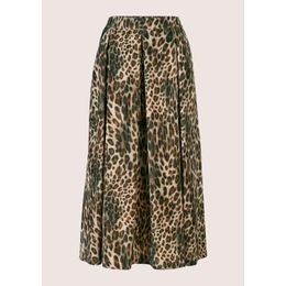 Madeleine Mode MADELEINE Damen Midirock "Samtrock Eleganter Midi-Rock im Animal-Design", schwarz, Modern, Gr. 44, Obermaterial: 100% Polyester PES., R&ouml;cke, Langer