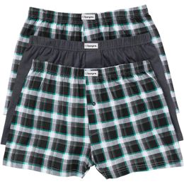 bonprix Herren Boxershorts, Gr. 6, schwarz, Obermaterial: 100% Baumwolle, Unterhosen, lockere Passform, aus Baumwolle, Jersey-Qualit&auml;t, 3er Pack