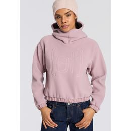 CMP Damen Kapuzenpullover, rosa, Gr. M, Obermaterial: 100% Polyester, Pullover, mit verstellbarer Kapuze, f&uuml;r Sportmode und Outdoormode, aus Polyester