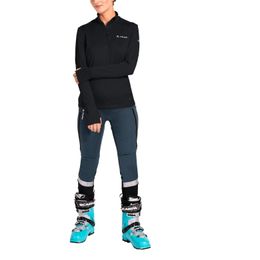 Vaude Damen Langarmshirt "WOMEN'S LIVIGNO HALFZIP II", schwarz, Gr. 34, Obermaterial: 89% Polyester, 11% Elasthan, Shirts, mit Rei&szlig;verschluss, hoch