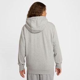 Nike Sportswear Herren Kapuzensweatjacke "M NK CLUB FT FZ HOODIE", grau, Gr. XXL, Jersey, Obermaterial: 80% Baumwolle, 20% Polyester, Sweatjacken,