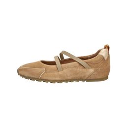 Paul Green Damen Riemchenballerina "Paul Green Ballerinas Veloursleder", Gr. 37, beige, Veloursleder, Schuhe