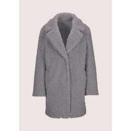 Madeleine Mode MADELEINE Damen Langmantel "Teddy-Mantel Flauschiger Webpelz mit Reverskragen", grau, Modern, Gr. 44, Obermaterial: 100% Polyester PES., M&auml;ntel,