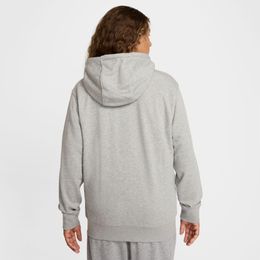 Nike Sportswear Herren Kapuzensweatjacke "M NK CLUB FT FZ HOODIE", grau, Gr. XL, Jersey, Obermaterial: 80% Baumwolle, 20% Polyester, Sweatjacken, mit