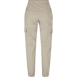 Urban Classics Damen Stoffhose "Urban Classics Damen", beige, Gr. XS, unifarben, 98% Baumwolle, 2% Elasthan, Hosen