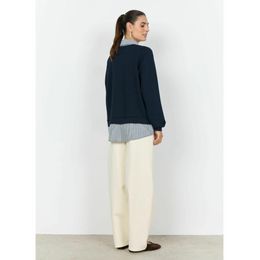 soyaconcept Damen Strickpullover "Soya Concept Sweater SC-BANU", blau, Gr. S, Obermaterial: 48% Modal, 48% Polyester, 4% Elasthan, Pullover