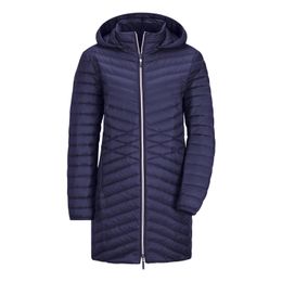 GOLDNER Damen Winterjacke "Gef&uuml;tterter langer Mantel mit Kapuze", blau, Modisch, Gr. 52, Obermaterial: 100% Polyamid PA., Jacken, mit femininer