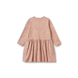 Wheat M&auml;dchen Shirtkleid "Wheat Jersey Dress L/S Bessie"rose dust flower meadow, Gr. 128, 95% Baumwolle (Bio), 5% Elasthan, Kleider